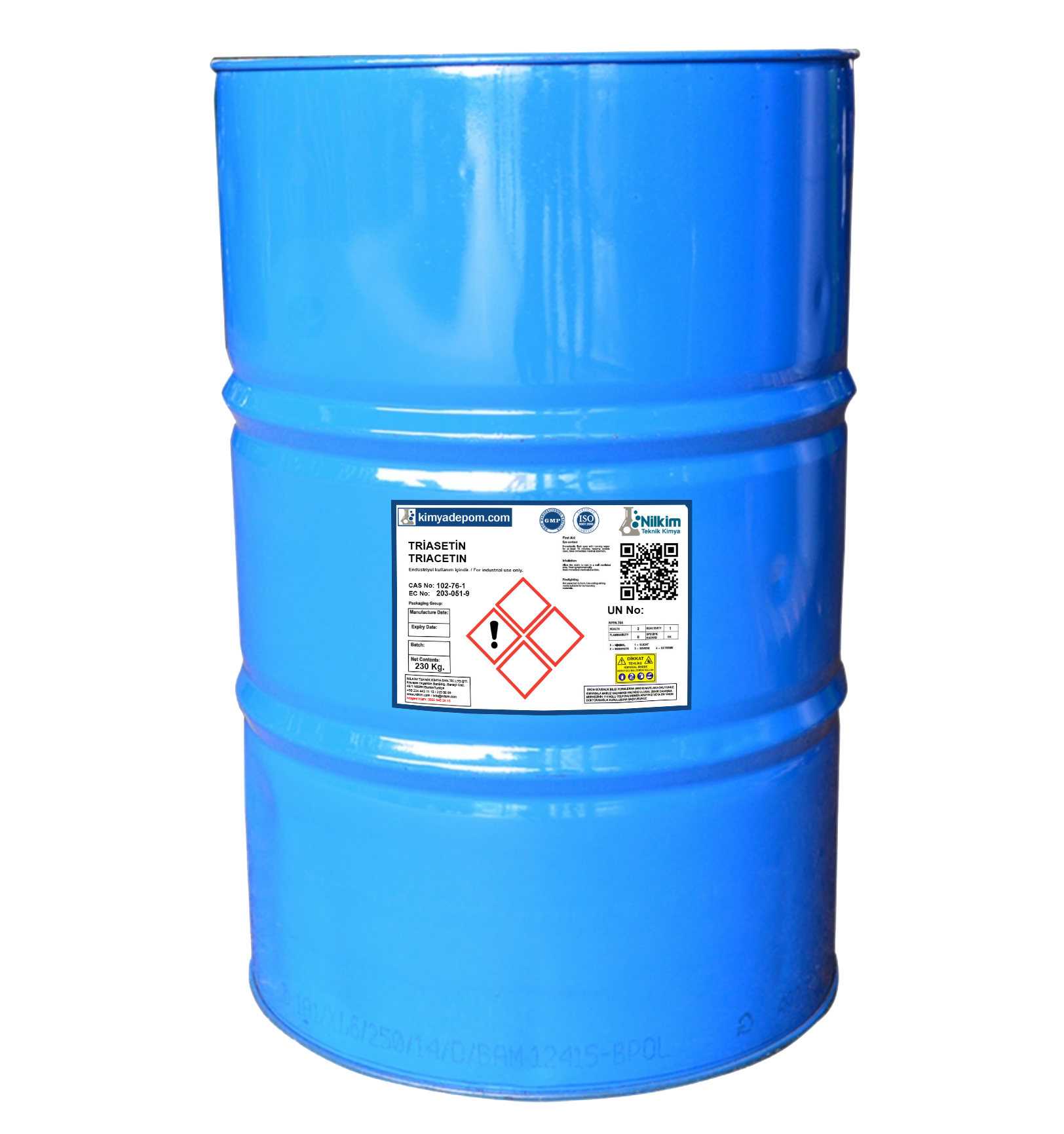 Kimya Depom - Triasetin (Triacetin) 1 Kg. Şişe